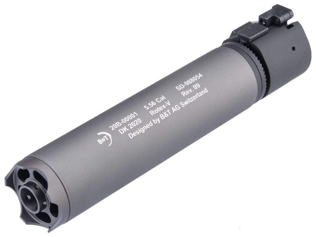 B&T Licensed Rotex-V QD Mock Suppressor (Color: Gris / Largo) - MK CUSTOM