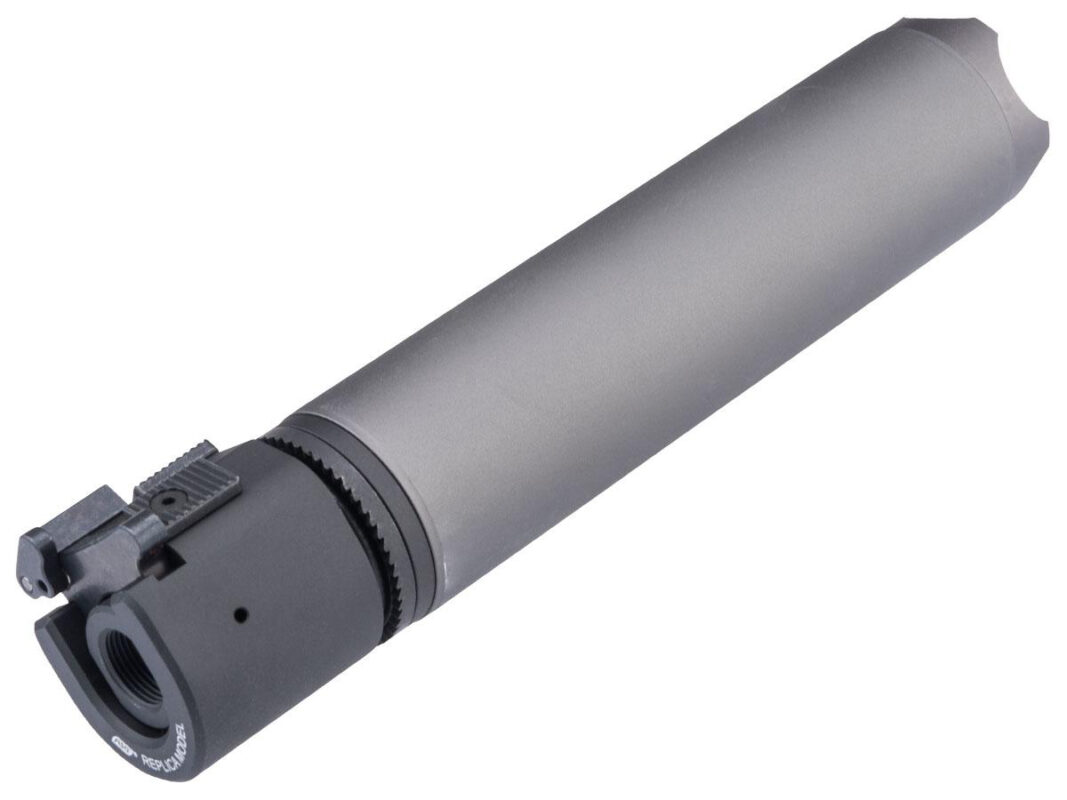 B&T Licensed Rotex-V QD Mock Suppressor (Color: Gris / Largo) - MK CUSTOM