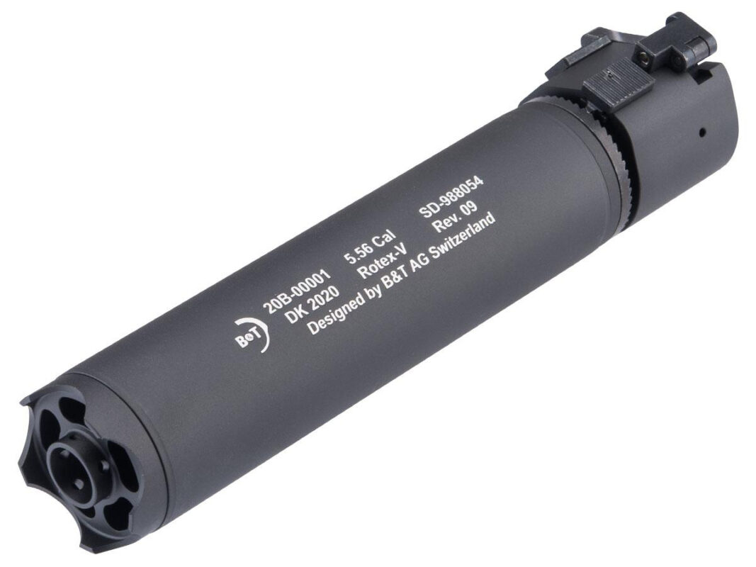 B&T Licensed Rotex-V QD Mock Suppressor (Color: Negro / Largo) - MK CUSTOM
