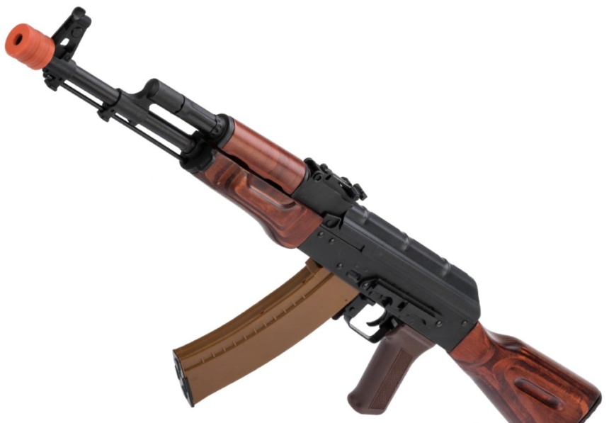 LCT Airsoft AK74 NV Stamped Steel Airsoft AEG Madera Real (Model: EBB ...