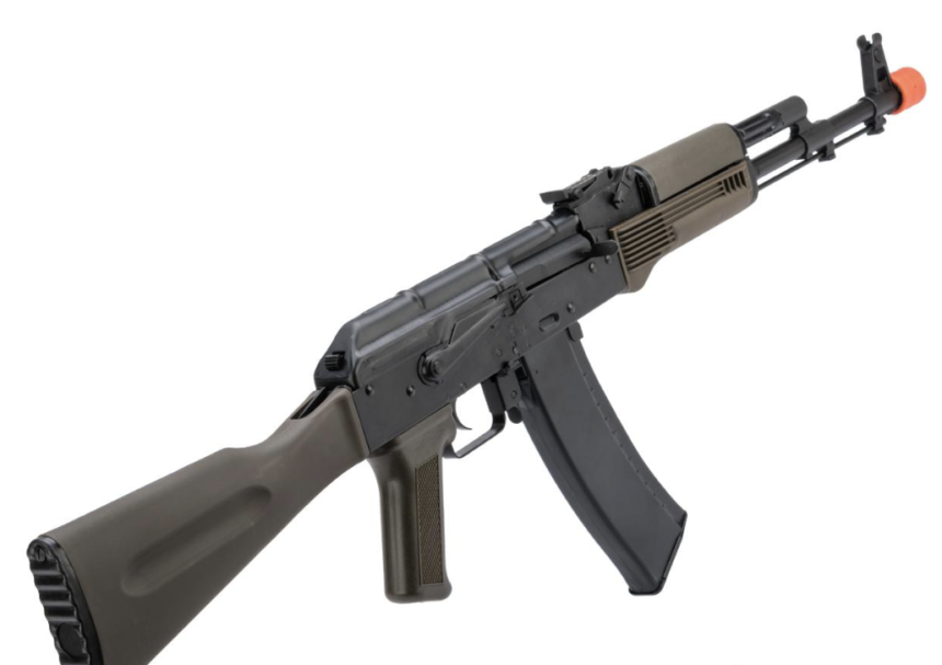 LCT Stamped Steel LCK74M AK EBB AEG Rifle w/ OD Green Polymer Furniture ...