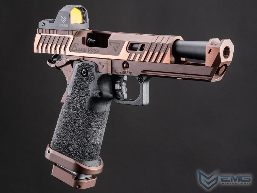 EMG TTI Licensed Sand Viper 2011 Optics Ready Airsoft Training Pistol ...
