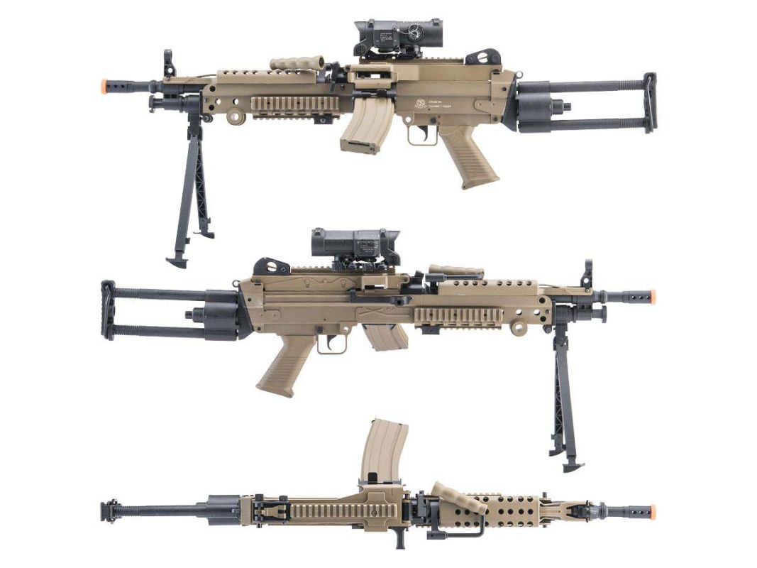 Cybergun FN Licensed M249 MINIMI "Featherweight" Airsoft Machine Gun ...